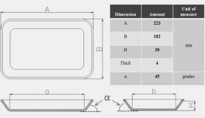 Food Packaging Trays Size Chart - ALLPACK